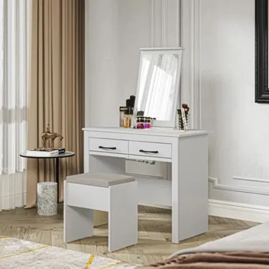 Lot 2203: BOXED LIMESTONE DRESSING TABLE WITH MIRROR (1 BOX) - 5135411 ...