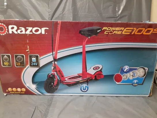 Lot 1114: RAZOR POWERCORE E110S 24V SCOOTER - RED - COLLECTION ONLY RRP ...