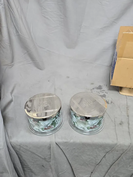 Lot 701: HOMEWORX BY SLATKIN & CO FROZEN BALSAM SCENTED CANDLE - PAIR ...