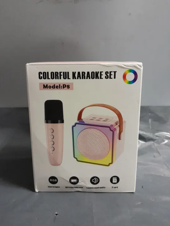 Lot 9008: BOXED COLORFUL KARAOKE SOUND SYSTEM IN PINK - P8 - 5047150 ...