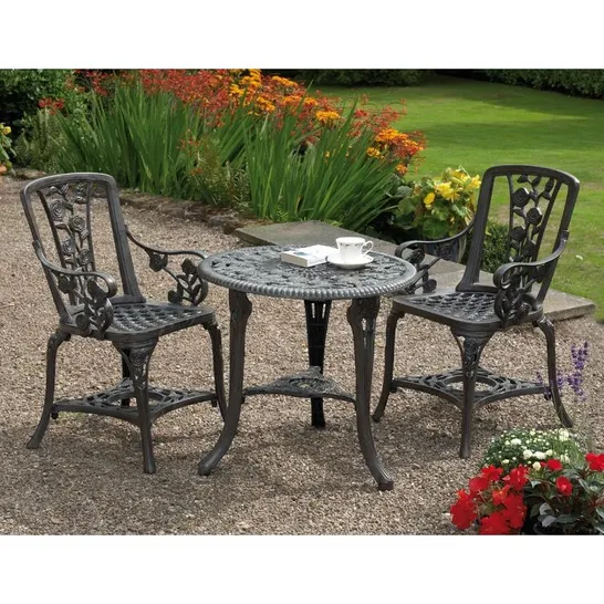 Lot 2102: BOXED AAMANEE ROUND 2-PERSON 69CM LONG BISTRO SET (1 BOX ...
