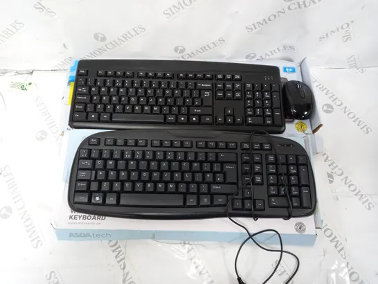 Lot 6122: 2 X BOXED COMPUTER KEYBOARDS TO INCLUDE ONN WIRELESS KEYBOARD ...