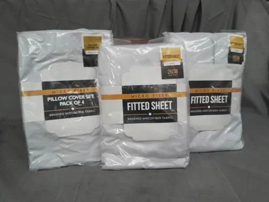 Lot 1669: 3 ASSORTED MICRO FIBER BEDDING PRODUCTS TO INCLUDE FITTED ...