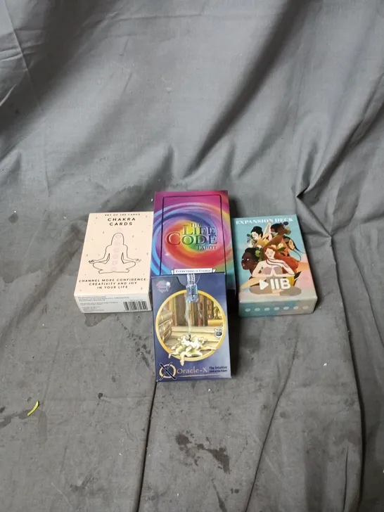 Lot 1052: 4 X NEW AGE CARD DECKS INCLUDING THE LIFE CODE TAROT, CHAKRA ...