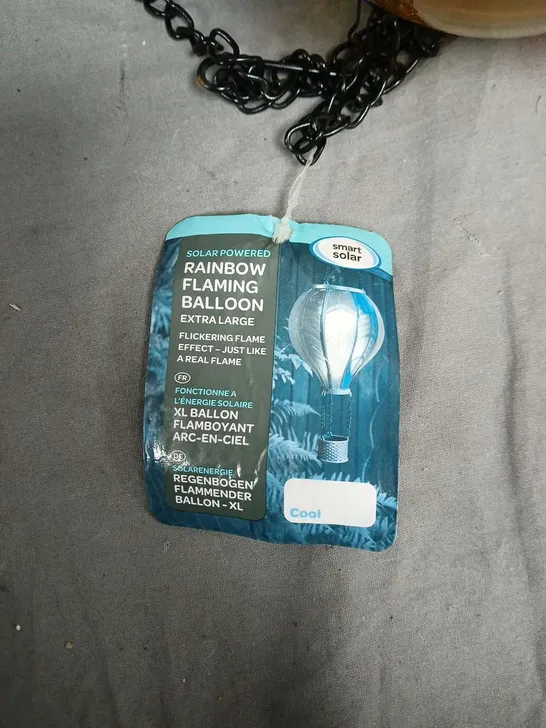 Lot 751: SMART SOLAR RAINBOW FLAMING BALLOON XL – SOLAR POWERED GARDEN ...