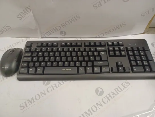 Lot 1017: BOXED TECKNET TK-KM003 WIRELESS KEYBOARD & MOUSE COMBO ...