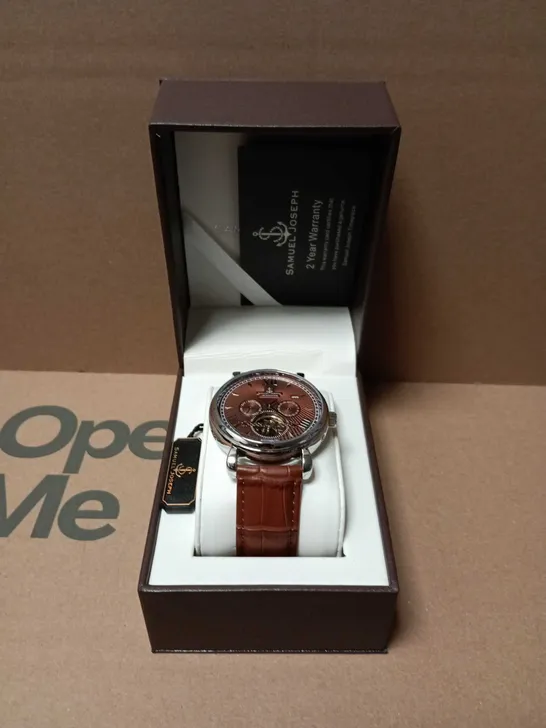 Lot 1132: BOXED SAMUEL JOSEPH AUTOMATIC LIMITED EDITION SILVER WATCH ...