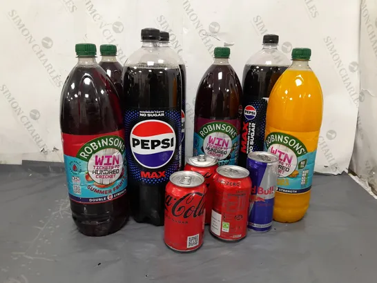 Lot 7549: APPROXIMATELY 11 ASSORTED DRINK TO INCLUDE ROBINSONS ...
