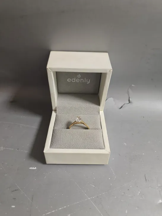 Lot 968: BOXED EDENLY PEAR CUT SINGLE STONE RING - 5311585 | Simon ...