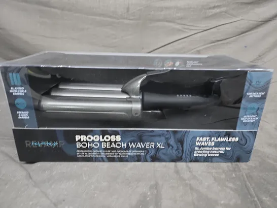 Lot 702: BOXED REVAMP BOHO BEACH WAVER XL PROFESSIONAL CERAMIC WAVER ...