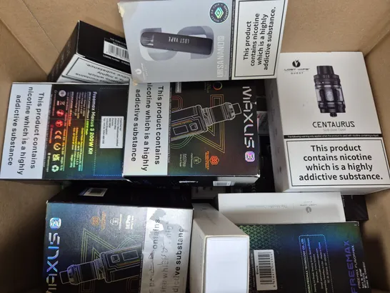 Lot 2530: BOX OF APPROXIMATELY 20 ASSORTED VAPING ITEMS AND PRODUCTS TO ...