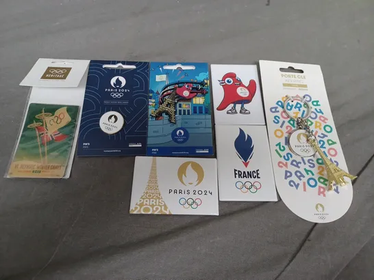 Lot 4271: SEVEN ASSORTED ITEMS OF OLYMPICS MEMORBILIA TO INCLUDE; 2024 ...