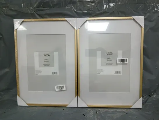 Lot 7609: SET OF 2 PICTURE/PHOTO FRAMES W. GOLD FRAME (A3 WITHOUT MOUNT ...