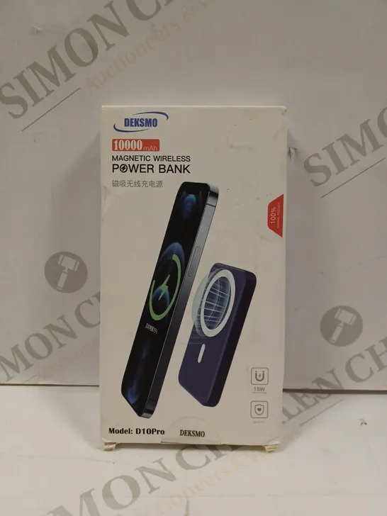 Lot 1375: BOXED SEALED DEKSMO MAGNETIC WIRELESS POWERBANK D10PRO ...