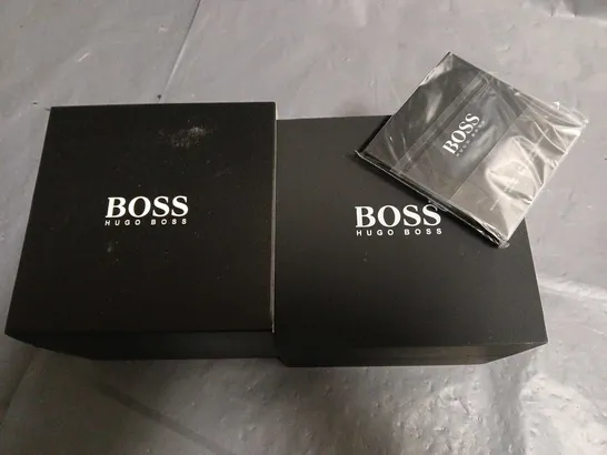 Lot 6713: BOXED HUGO BOSS ALL STAINLESS STEEL WATCH WITH MIDNIGHT BLUE ...