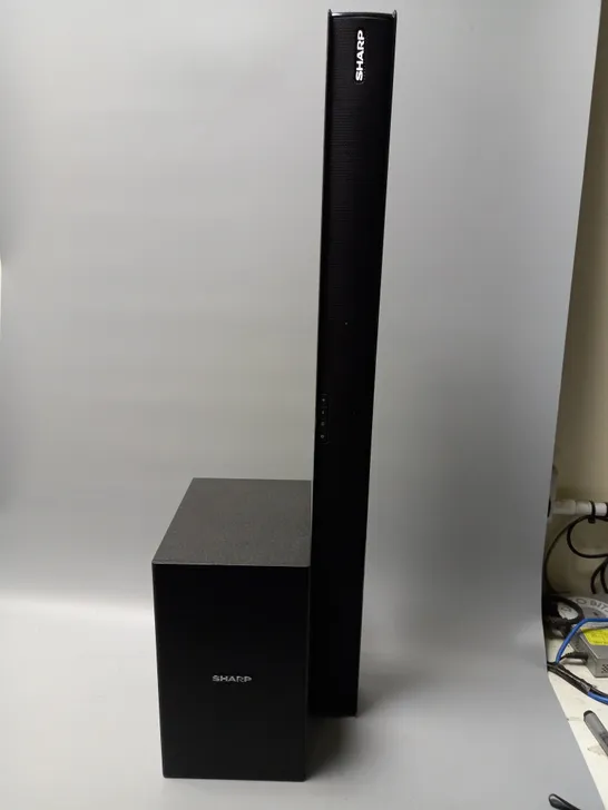 Lot 5589: SHARP SLIM SOUNDBAR SYSTEM WITH WIRELESS SUBWOOFER - 4639859 ...