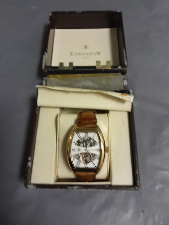 Lot 4590: EARNSHAW HALF SKELETON DIAL STAINLESS STEEL GENTS WATCH WITH ...