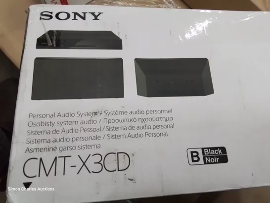 Lot 1177: BOXED SONY PERSONAL AUDIO SYSTEM CMT-X3CD BLACK - 4514032 ...