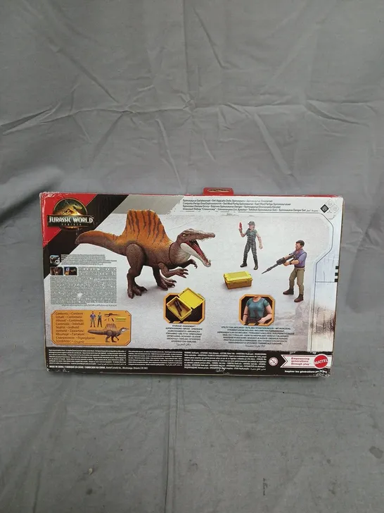 Lot 3461: JURASSIC WORLD SPINOSAURUS DANGER SET WITH FIGURES – MATTEL ...