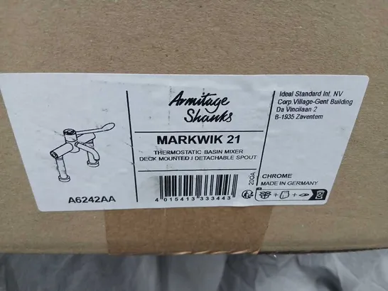 Lot 76: ARMITAGE SHANKS MARKWIK 21 THERMOSTATIC BASIN MIXER TAP – DECK ...