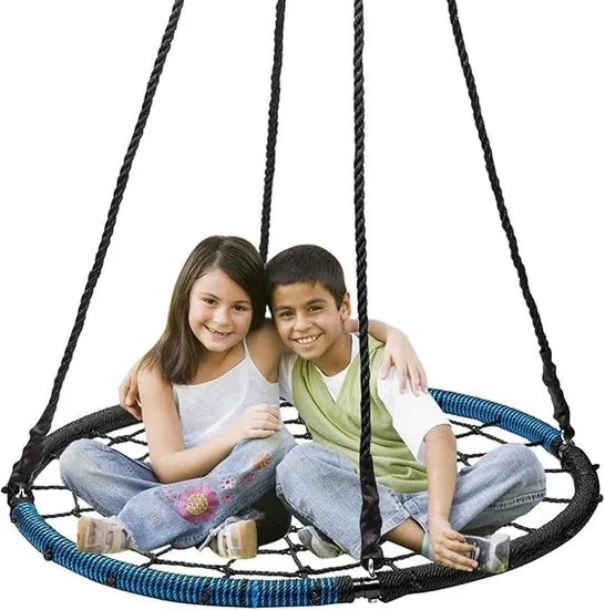 Lot 2092: BOXED DISPLAY4TOP OUTDOOR SWING, GIANT 40" ROUND WEB TREE NET ...