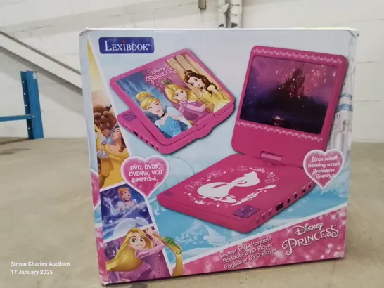 Lot 526: BOXED LEXIBOOK DISNEY PRINCESS PORTABLE DVD PLAYER RRP £79.99 ...
