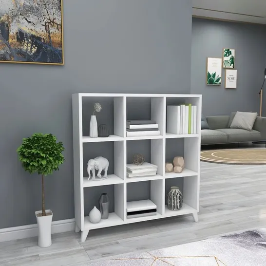 Lot 2331: BOXED 9 CUBE SQUARE BOOKCASE WITH LEGS CABINET STORAGE ...