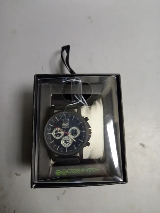 Lot 4725: BOXED MENS CROSSHATCH WATCH WITH BLACK RUBBER STRAP - 4698390 ...