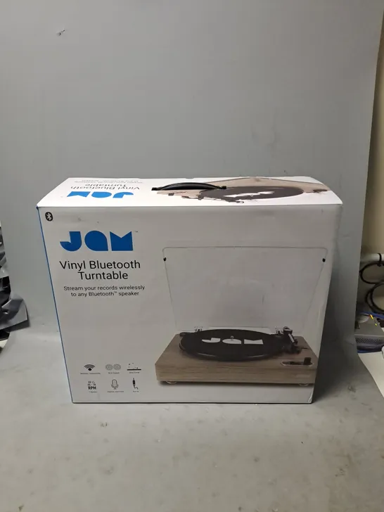 Lot 1653: BOXED JAM VINYL BLUETOOTH TURNTABLE - 5171903 | Simon Charles ...