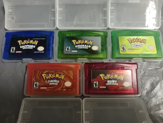 Lot 2044: LOT OF 5 ASSORTED GAME BOY ADVANCE POKEMON GAMES INCLUDES ...