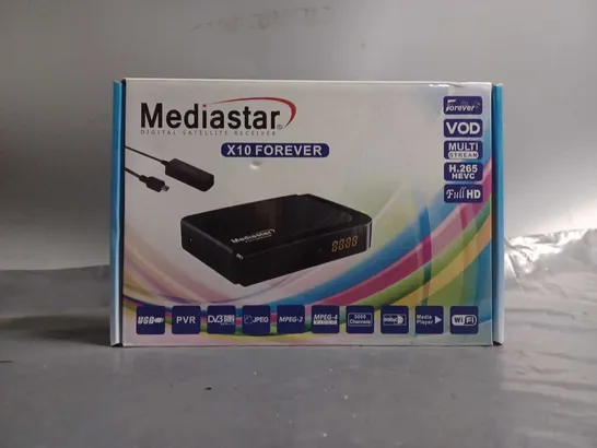 Lot 9165: BOXED MEDIASTAR DIGITAL SATELLITE RECEIVER X10 FOREVER ...