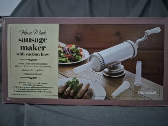 Lot 4411: BOXED KITCHENCRAFT HOME MADE SAUSAGE MAKER W. SUCTION BASE ...