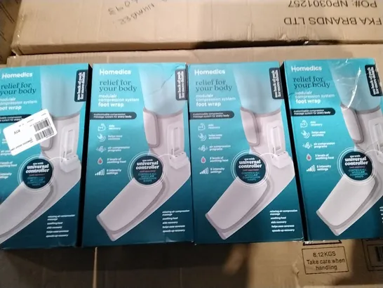 Lot 11046: LOT OF 4 HOMEDICS MODULAIR COMPRESSION SYSTEM FOOT WRAPS ...