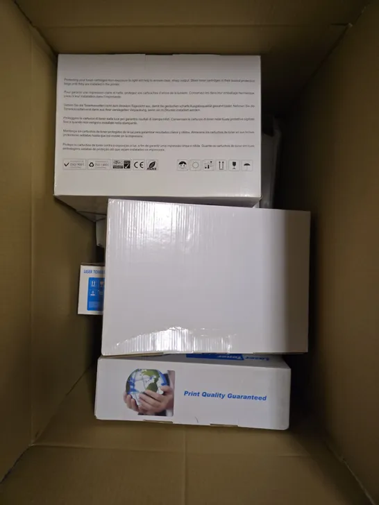 Lot 5265: BOX OF APPROXIMATELY 6 ASSORTED BOXED LASER TONER CARTRIDGES ...