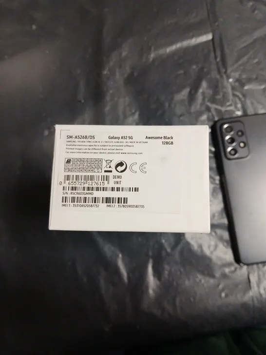 Lot 6017: SAMSUNG GALAXY A52 5G SMARTPHONE – AWESOME BLACK, 128GB (SM ...