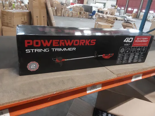 Lot 1010: BOXED POWERWORKS 40V STRING TRIMMER - 5365778 | Simon Charles ...
