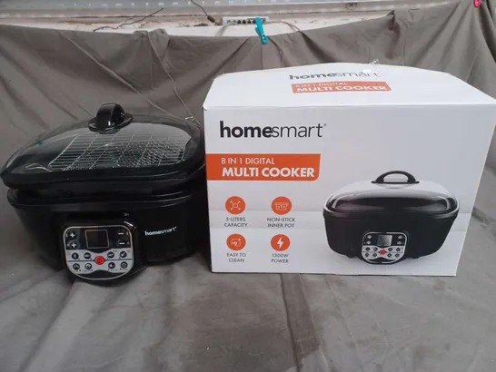 Lot 9474: BOXED HOMESMART 8 IN 1 DIGITAL MULTI COOKER IN BLACK ...