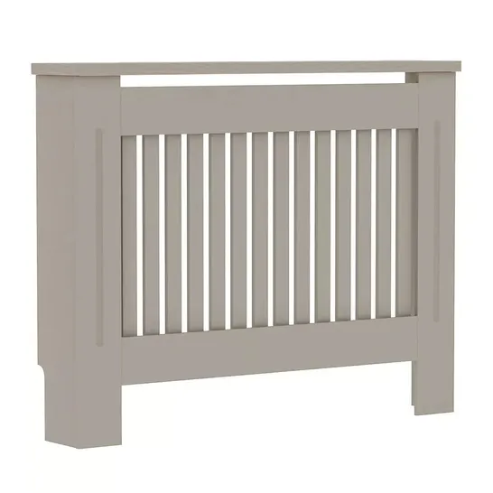 Lot 1735: BOXED NEO MEDIUM GREY DECORATIVE WOODEN RADIATOR COVER (1 BOX ...