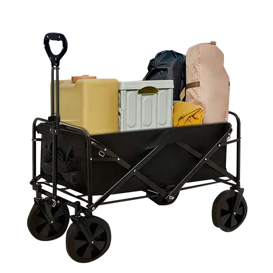 Lot 4106: BOXED NEO OUTDOOR FOLDABLE CART WITH HANDLE IN BLACK ...