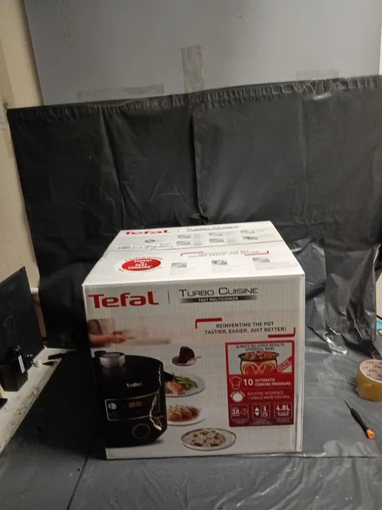 Lot 1207: TEFAL TURBO CUISINE MULTICOOKER – BOXED (4.8L, 10 AUTOMATIC ...