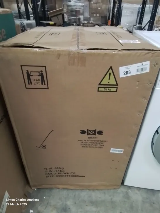 Lot 208: BOXED SWAN SW75150W 9KG 1400RPM WASHING MACHINE - WHITE ...