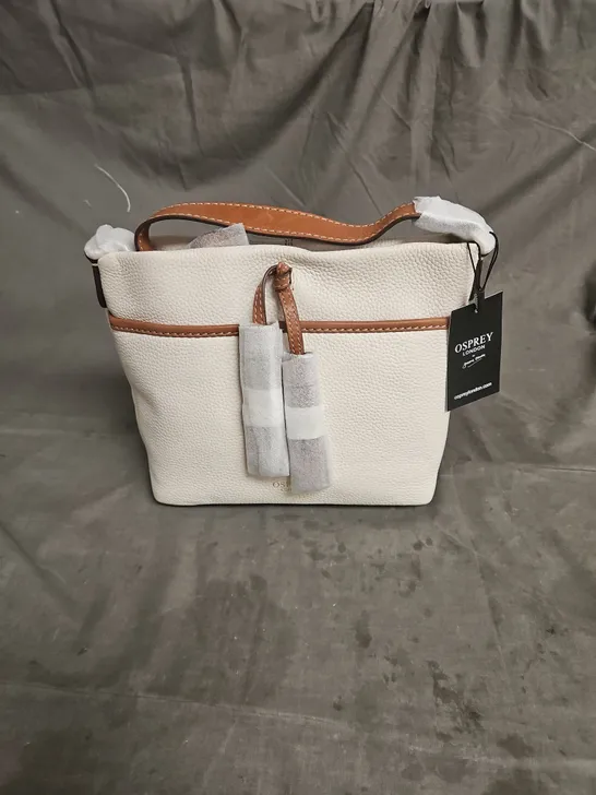 Lot 8102: OSPREY SAVANNA CROSSBODY BAG IN GRAINY HIDE IVORY ONE SIZE ...
