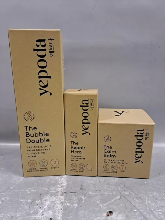 Lot 2521: 3 YEPODA PRODUCTS TO INCLUDE THE DOUBLE BUBBLE, THE REPAIR ...