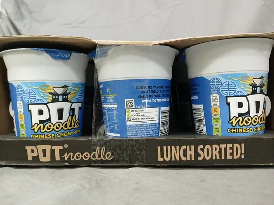Lot 9028: POT NOODLE CHINESE CHOW MEIN FLAVOUR MULTIPACK (12 X 90G POTS ...