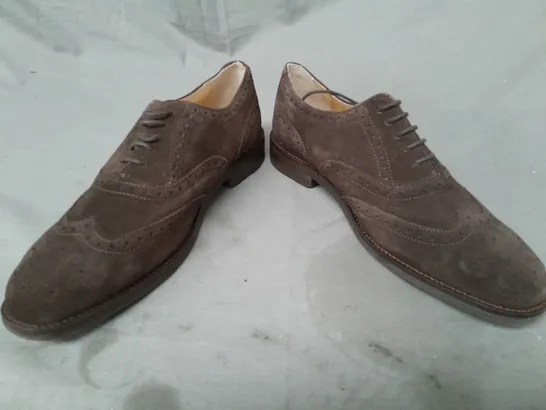 Lot 1154: BOXED PAIR OF JOHN LEWIS SUEDE BROGUE SHOES IN BROWN UK SIZE ...