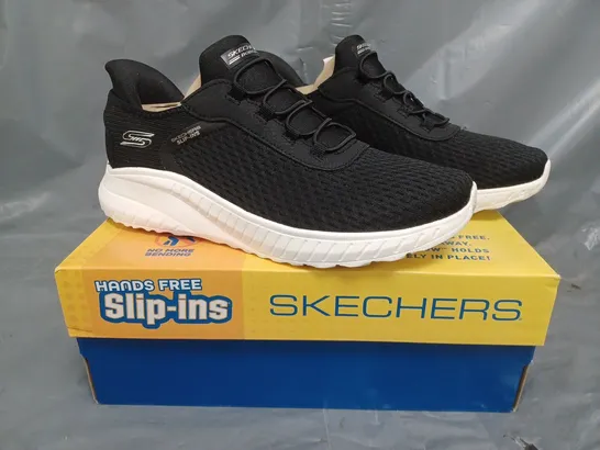 Lot 5432: BOXED PAIR OF SKECHERS BOB SQUAD TRAINERS IN BLACK SIZE 5 ...
