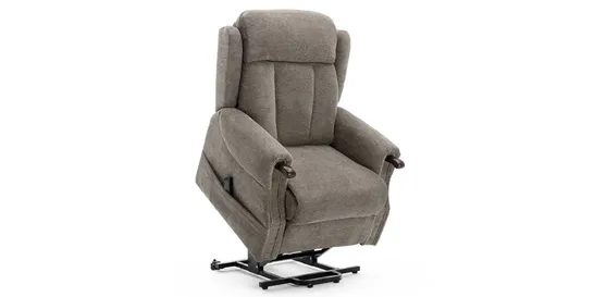 Lot 14: BOXED DESIGNER HALTON DUEL RISE /RECLINING EASY CHAIR BROWN ...