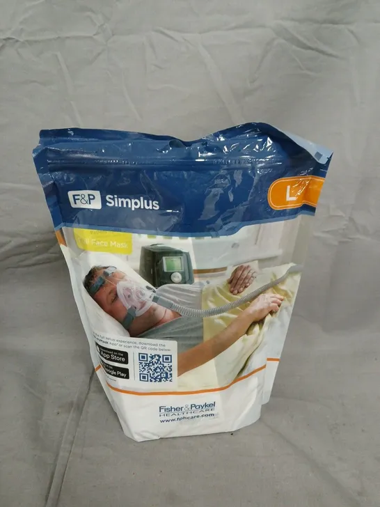 Lot 1600: F&P SIMPLUS FULL FACE CPAP MASK – LARGE - 5426085 | Simon ...