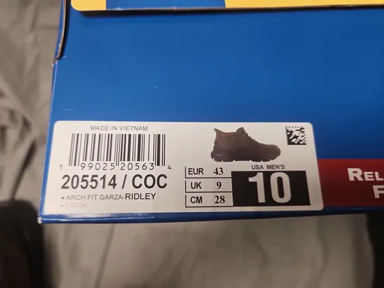 Lot 673: BOXED SKECHERS ARCH FIT GARZA RIDLEY BROWN NUBUCK BOOTS – UK 9 ...