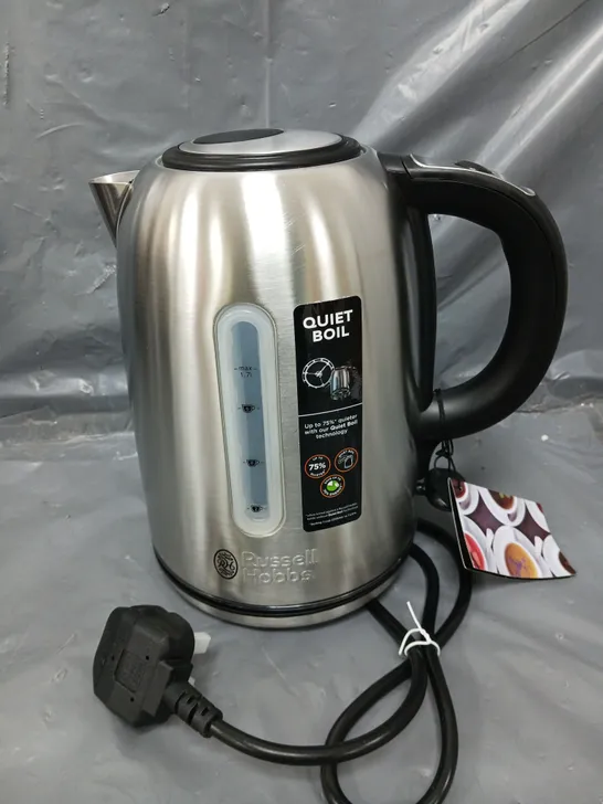 Lot 4343: BOXED RUSSELL HOBBS QUIET BOIL STAINLESS STEEL KETTLE ...